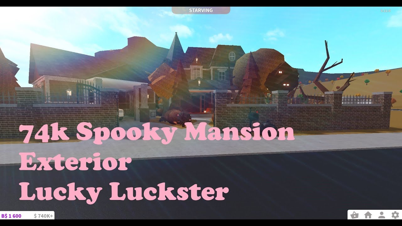 74k Spooky Mansion Exterior | Welcome to Bloxburg | Lucky Luckster ...