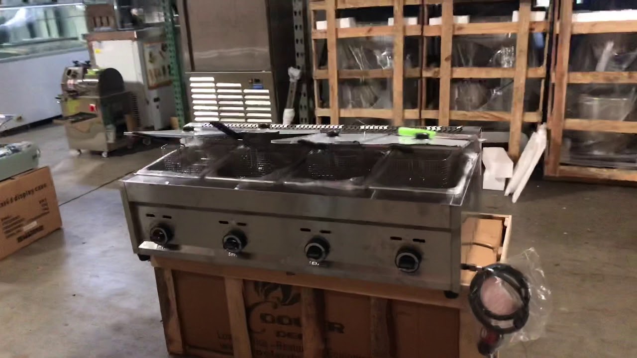 4 pan propane LP natural gas GAS Toastmaster FRYER fryers Oil Filter ...