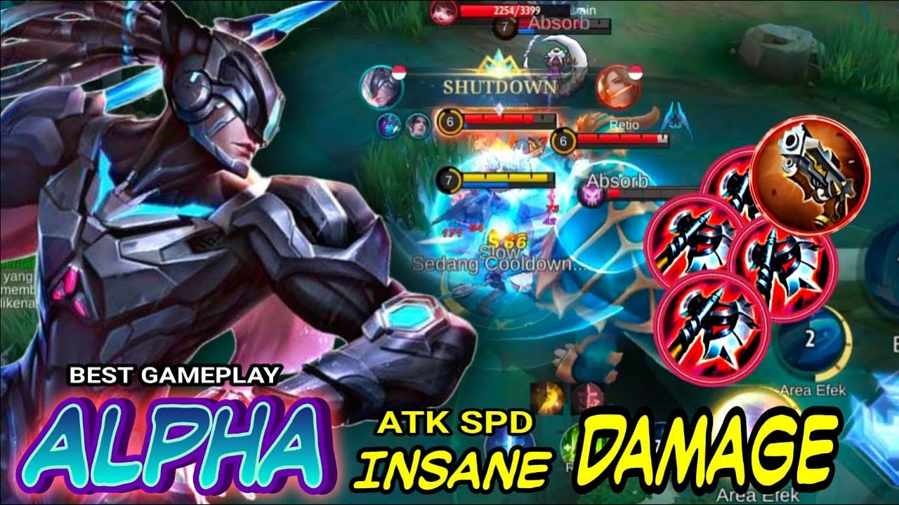 ALPHA TOP 1 GLOBAL BUILD INSANE DAMAGE - MOBILE LEGENDS - YouTube