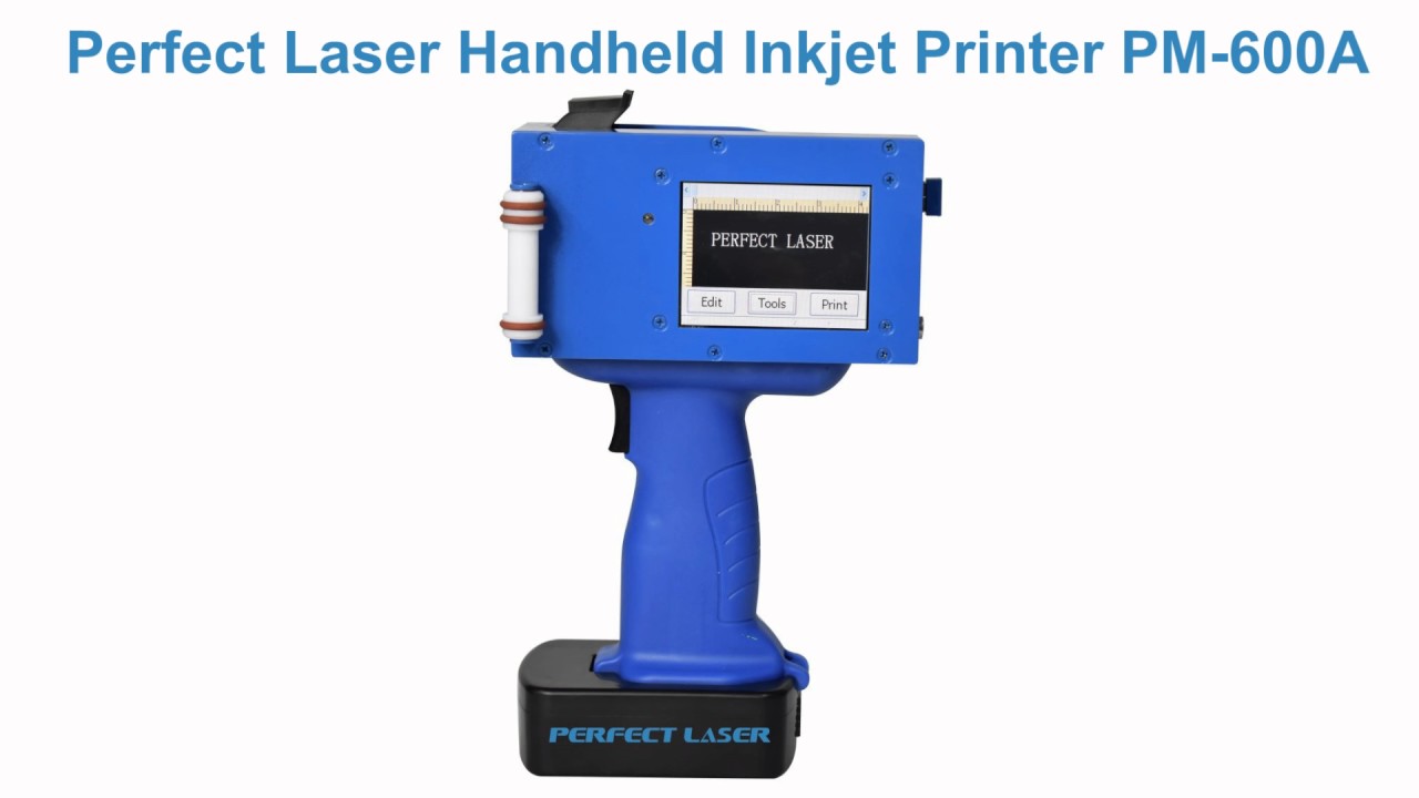 Perfect Laser Handheld Inkjet Printer on wood PM 600A - YouTube
