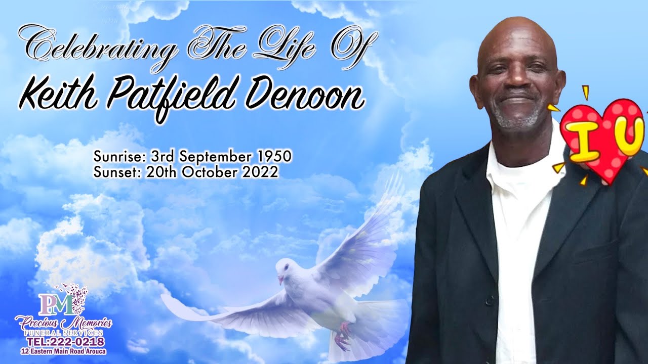 Keith Patfield Denoon Funeral Service - YouTube