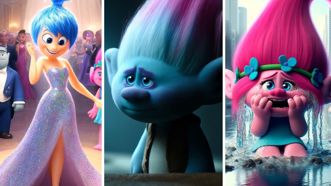 Poppy vs Joy / Trolls 3 x Inside Out fantasy story (2024) - YouTube