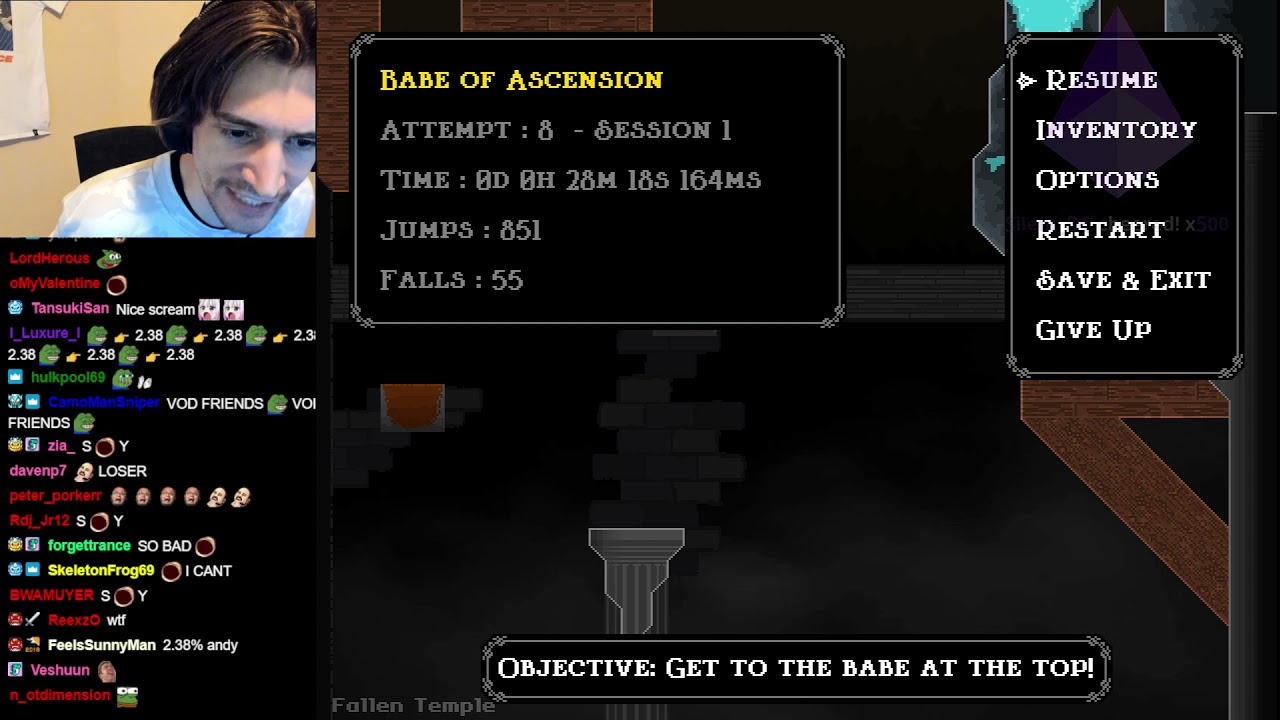 xQc Rages and Eats His Keyboard After 4 Hours of Jump King - YouTube