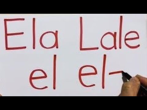Ela Lale el ele yazılışı - Elakin dik temel harfler yazılışı - Alfabe yazılışı
