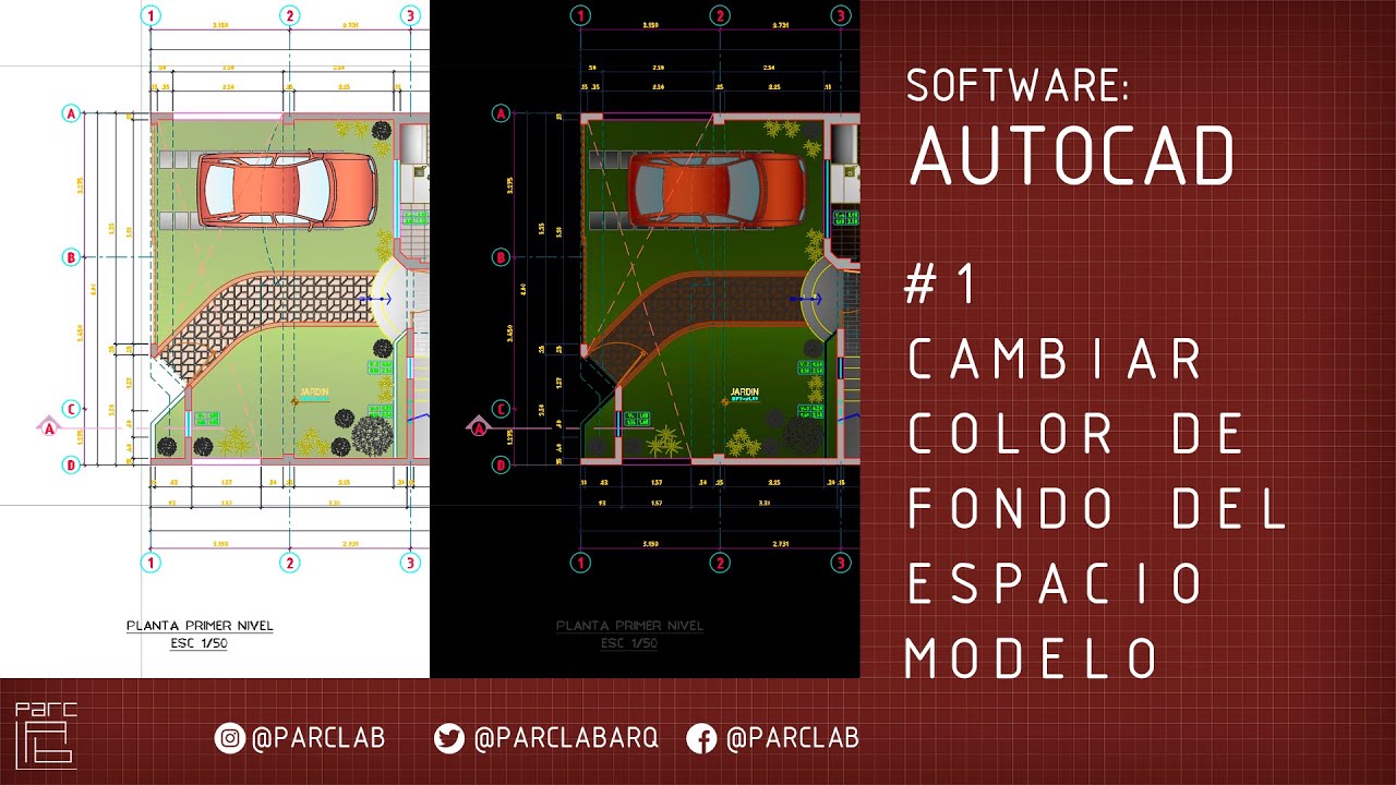 AUTOCAD - Cambiar color de fondo del espacio modelo - YouTube