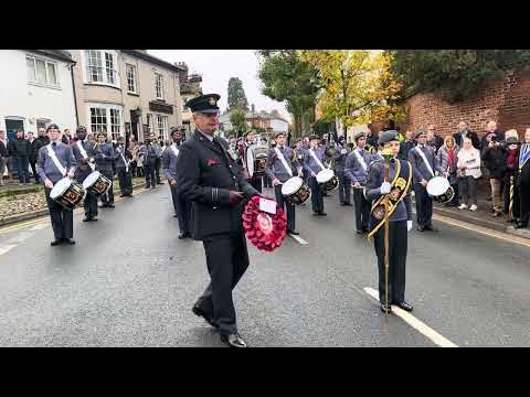 Saffron Walden Remembrance 2023 - Band of 56(Woolwich)Squadron - YouTube