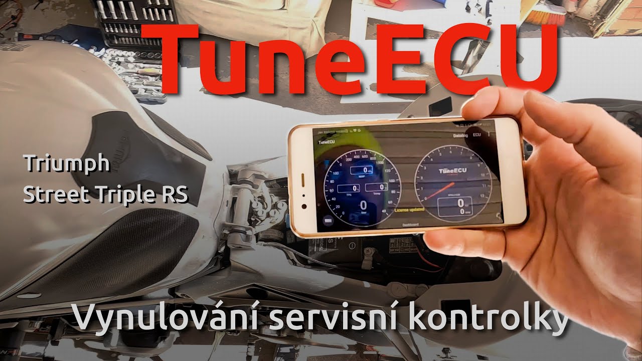 Vynulování servisního intervalu | TuneECU | Triumph Street Triple - YouTube
