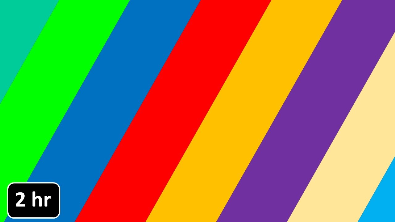 Pattern 73: Sideway moving rainbow color, screen saver - YouTube