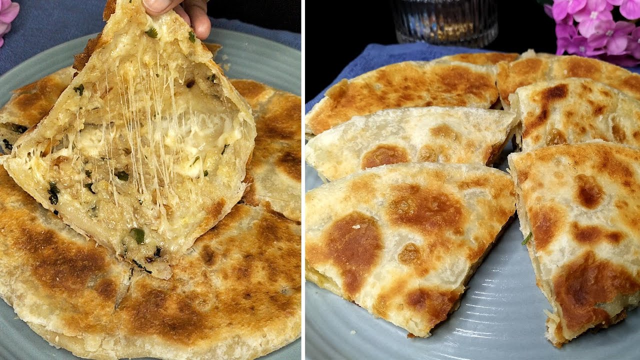 Aloo Cheese Paratha | Homemade potato Cheese Paratha Recipe (Yummy ...