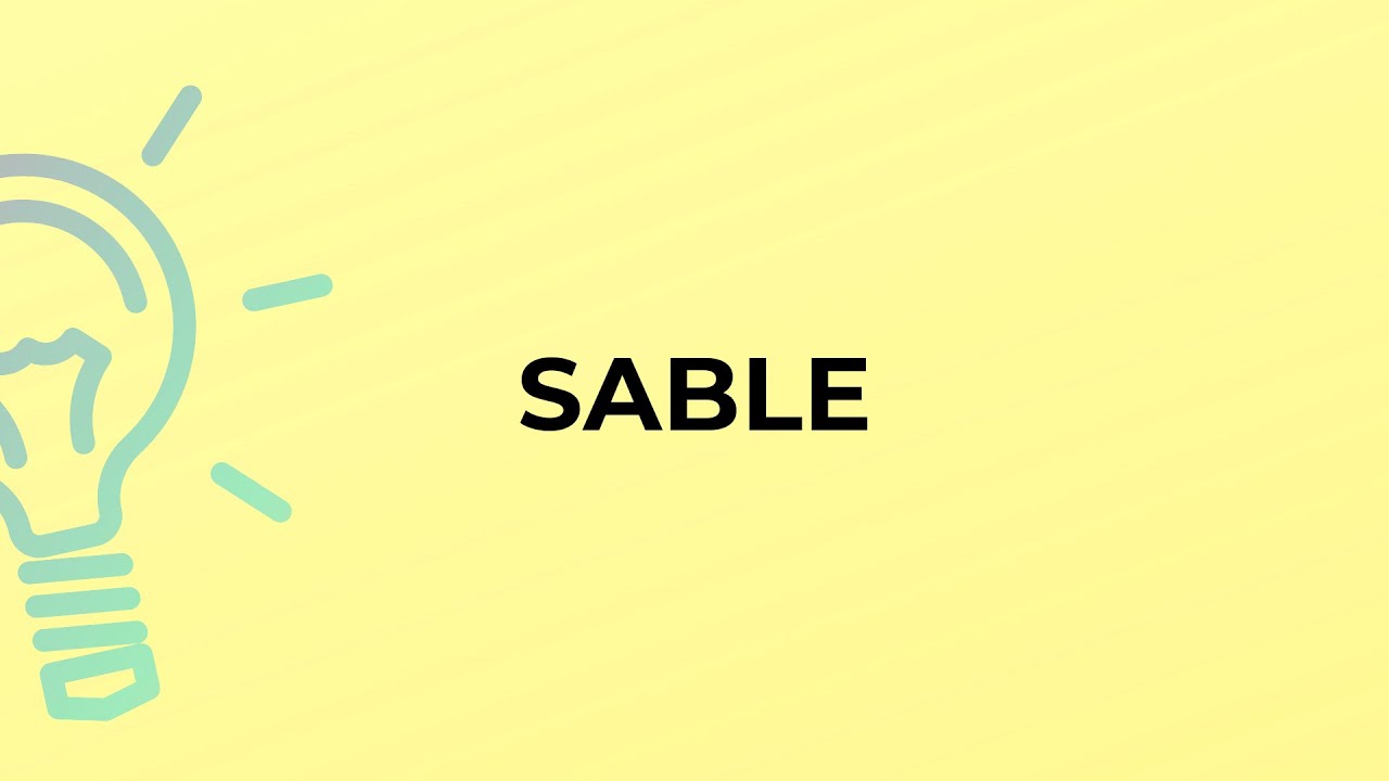 What is the meaning of the word SABLE? - YouTube