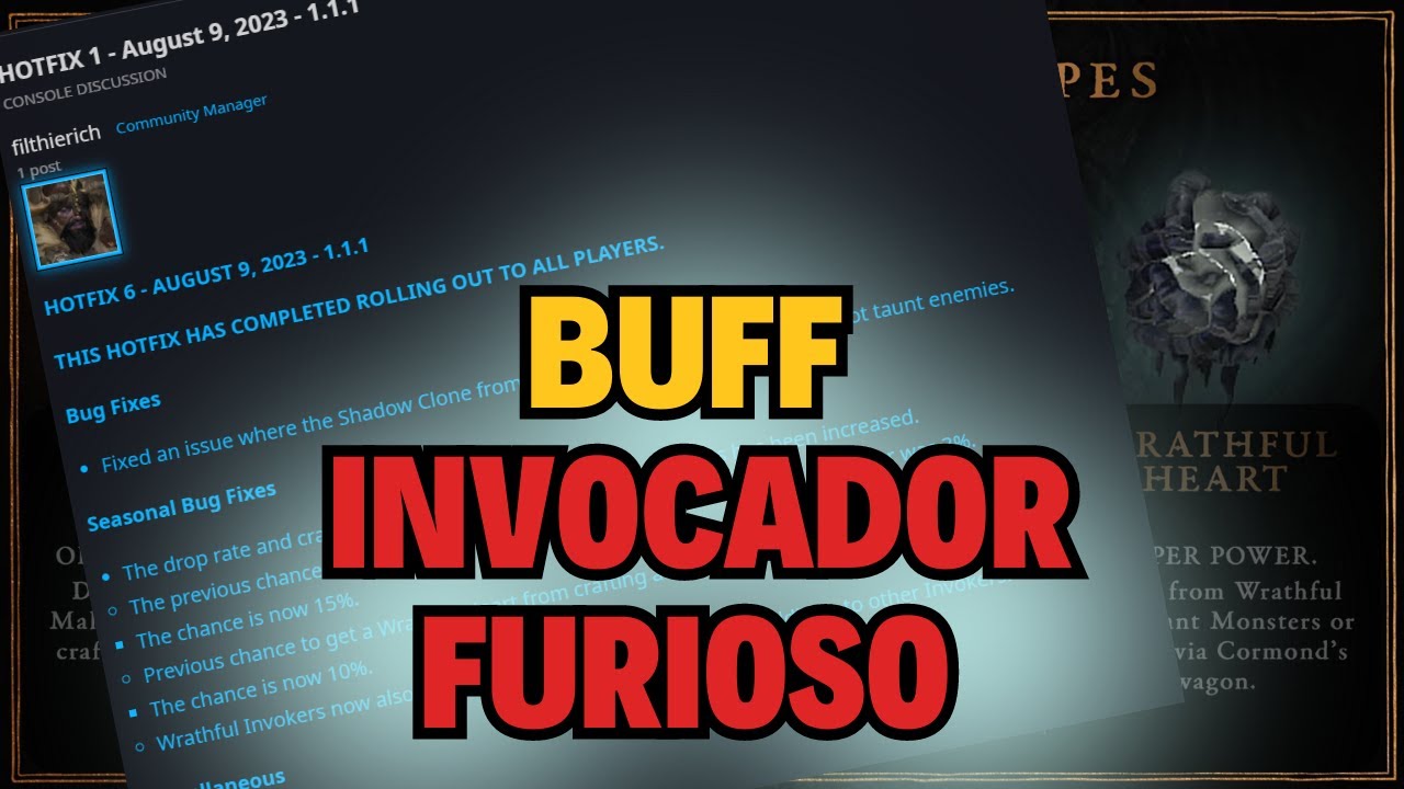 BUFF chance pegar invocador furioso - Diablo 4 - YouTube