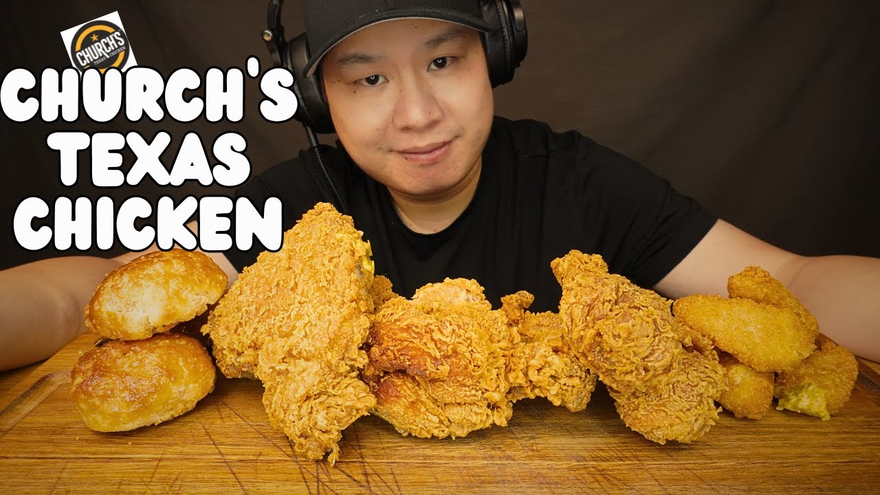 "Mukbang ASMR" Trying Church's Texas Chicken and it does NOT disappoint ...