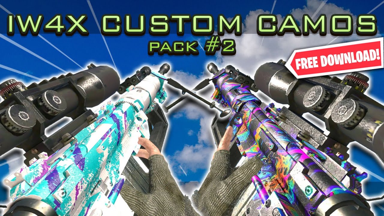 MY NEW IW4X CUSTOM CAMO PACK IS HERE! (Modded MW2 Remastered Custom ...