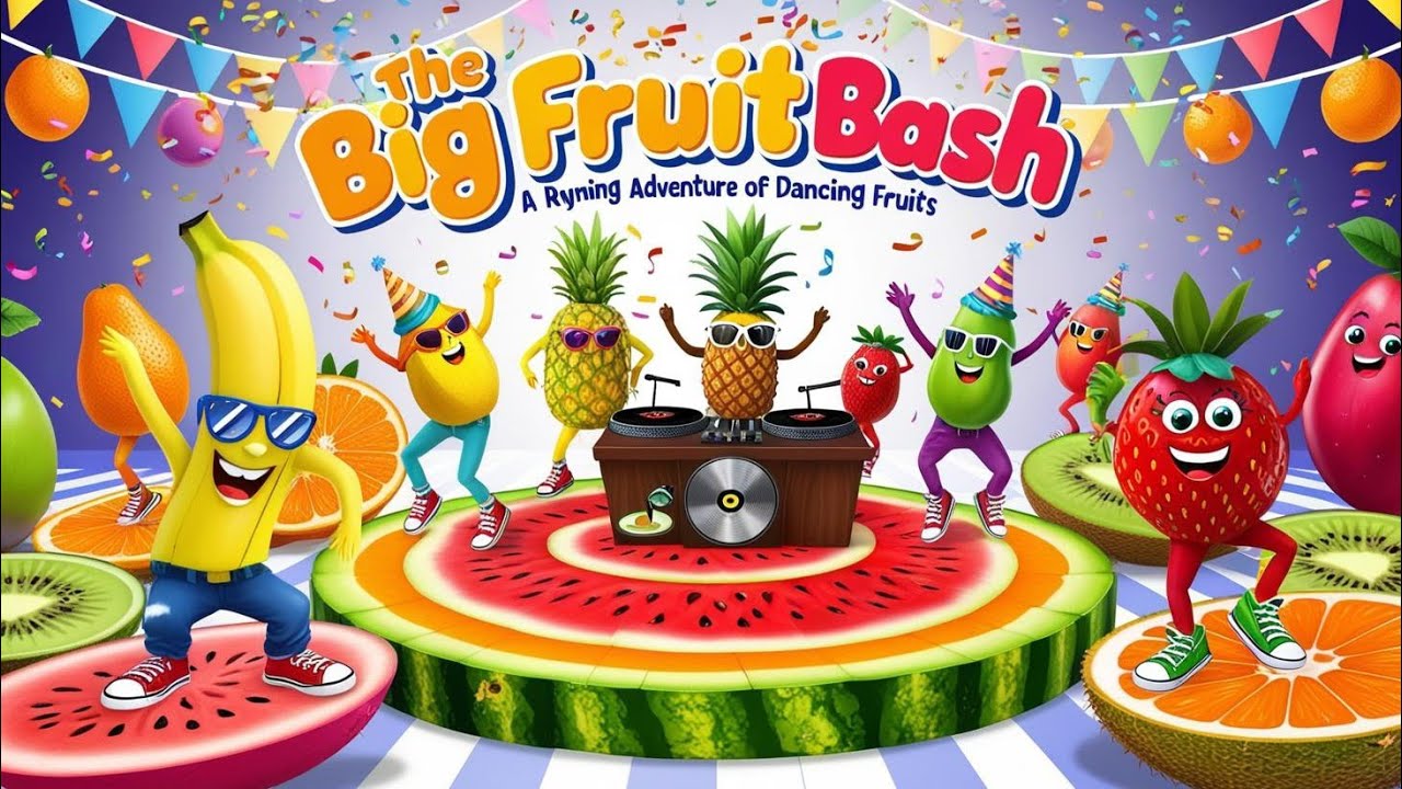 The Big Fruit Bash | A Rhyming Adventure of Dancing Fruits - YouTube
