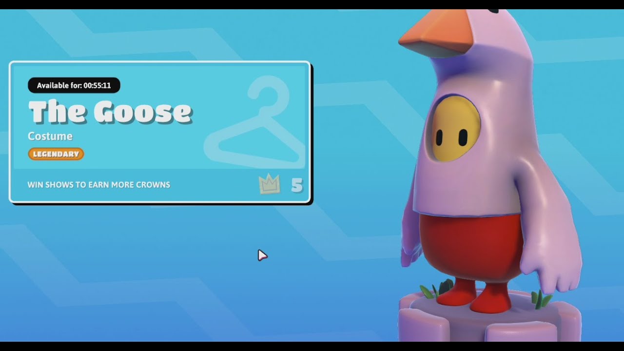 THE GOOSE Costume in My Fall Guys Item Shop - YouTube