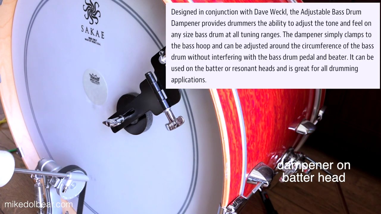 Remo Adjustable Bass Drum Dampener & Sub Muff'l - YouTube