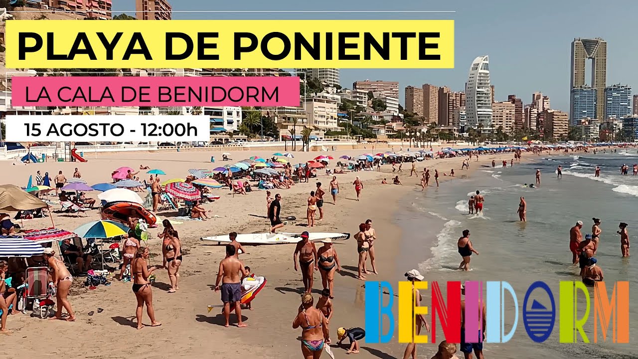 Benidorm, Playa de Poniente, La Cala de Benidorm, 15 Agosto 2023, Costa ...