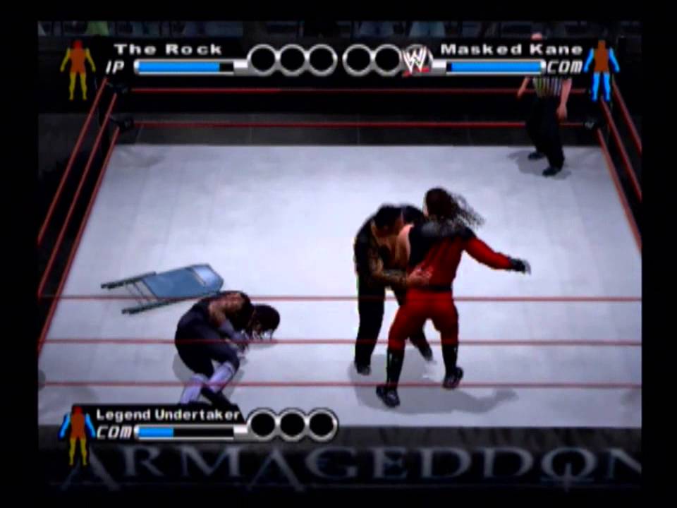 The Rock vs Legendary Undertaker vs Masked Kane (Hardcore match) - WWE ...