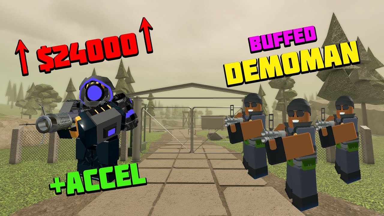 Solo Buffed Demoman and Accel FOREST CAMP - Roblox Tower Defense ...
