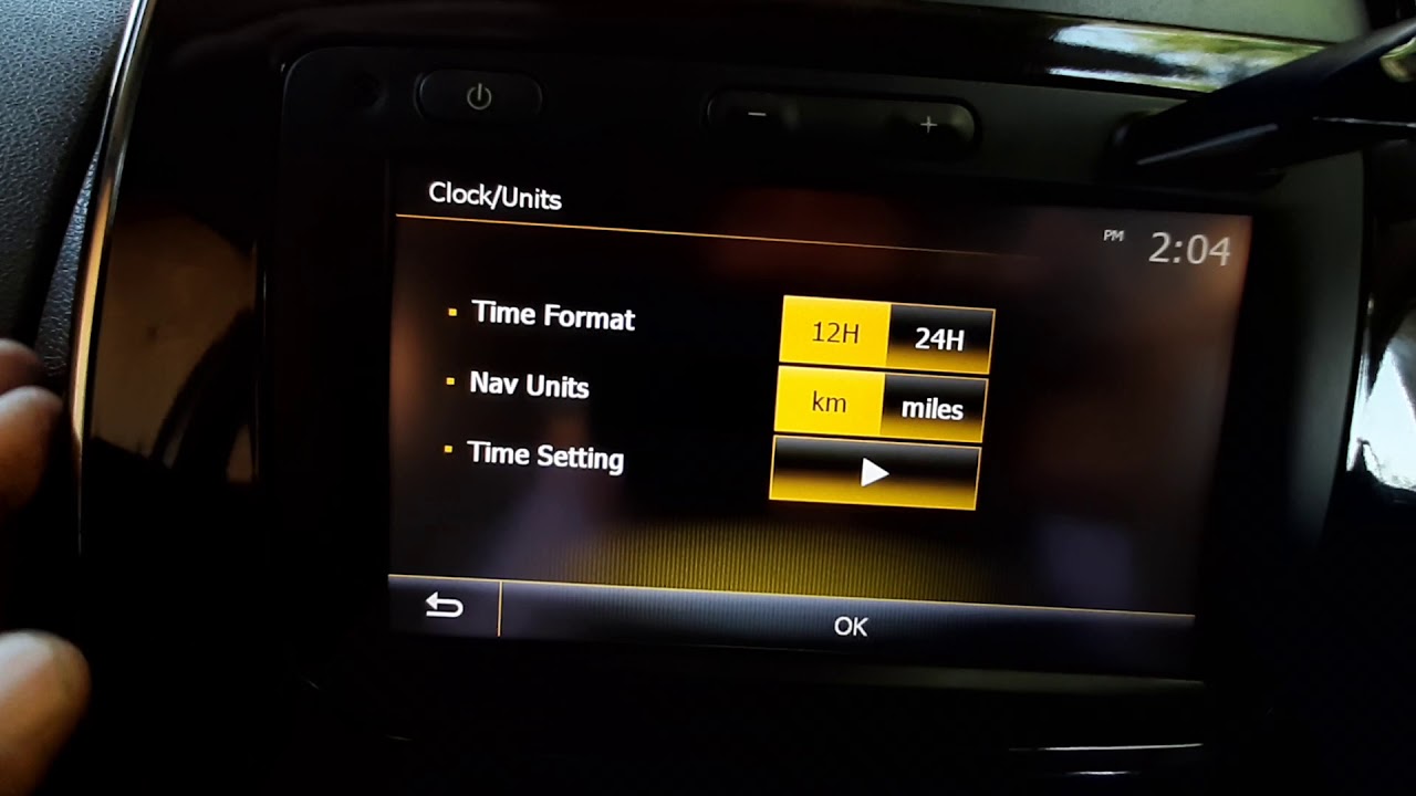 Time seting in Renault media nav system kwid - YouTube