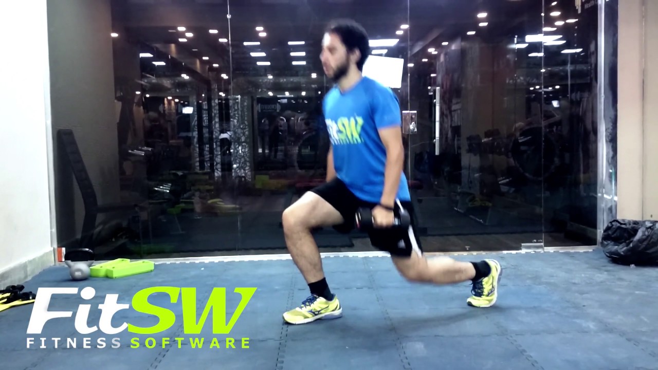 Dumbbell Rear Lunge: Exercise Demo How-to - YouTube