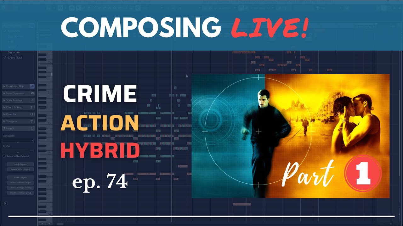 Composing Live! Ep.74 - A Crime Action cue (pt. 1) - YouTube