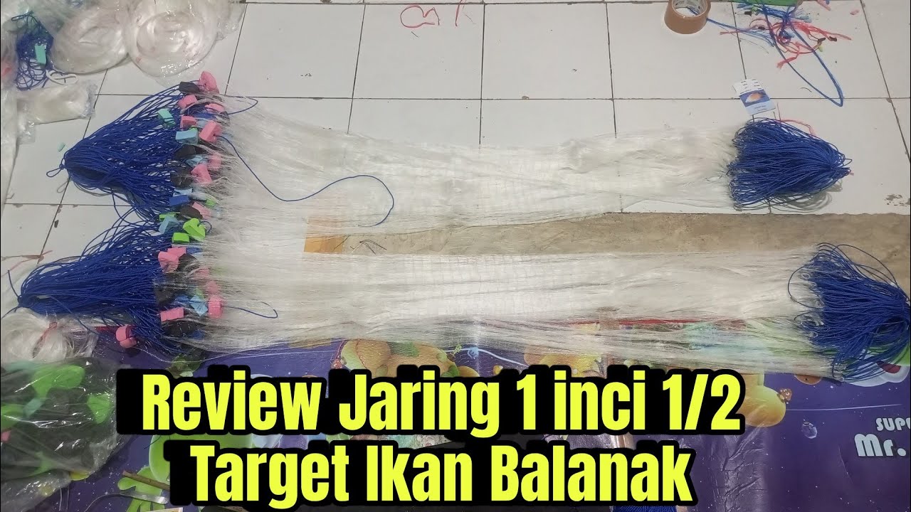 Pukat Ikan Ukuran 1 inci 1/2 Target Ikan Balanak - YouTube