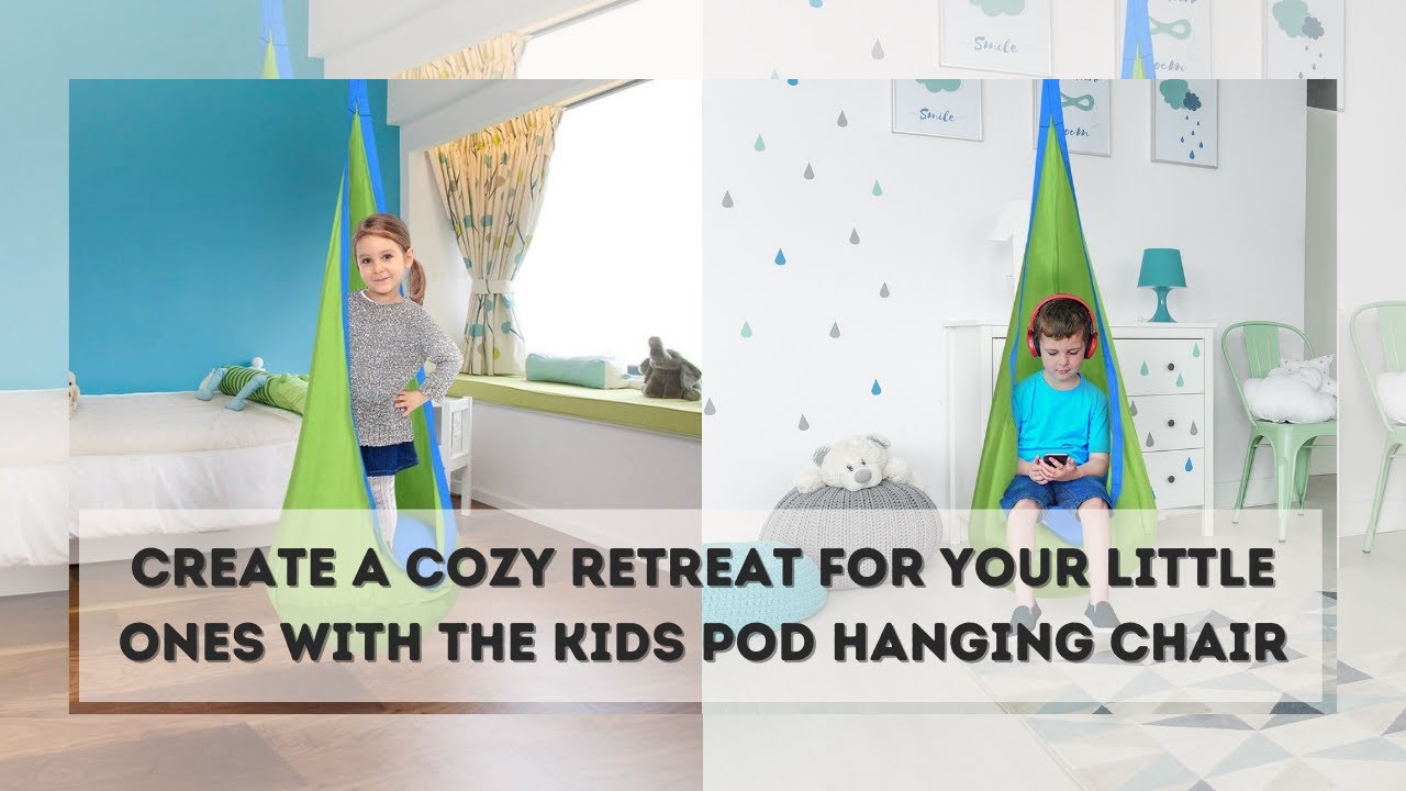 Kids Pod Hanging Chair - Child Pod Swing Chair Tent Nook Indoor Outdoor ...