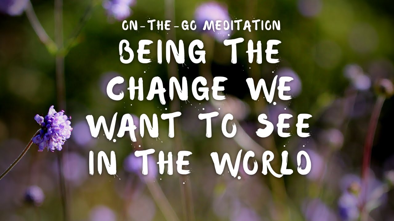 Being the Change We Want to See in the World | On-The-Go Meditation ...
