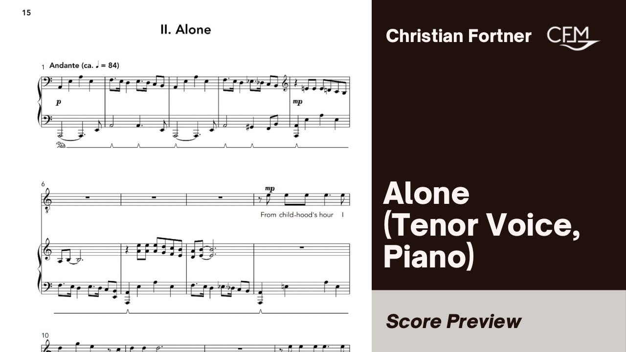 Alone by Christian Fortner (Tenor Voice) - Of Good and Ill, Mov. 2 ...