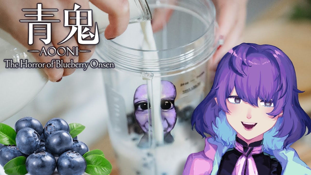 AoOni The Horror of Blueberry Onsen 】 #2 - Blueberry Cheesecake Time ...