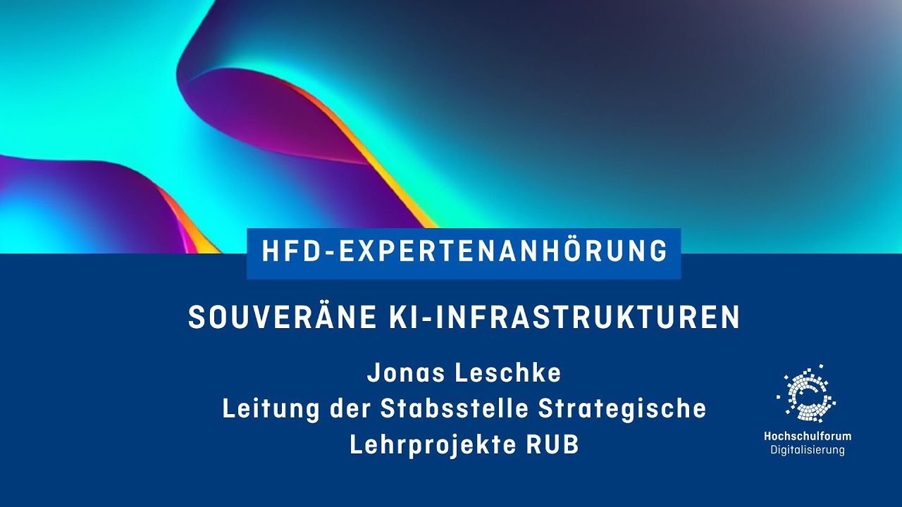Expertenanhörung "Souveräne KI-Infrastrukturen" mit Jonas Leschke - YouTube