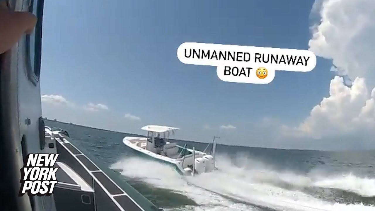 Florida deputy leaps from boat going 41 mph onto empty runaway vessel ...