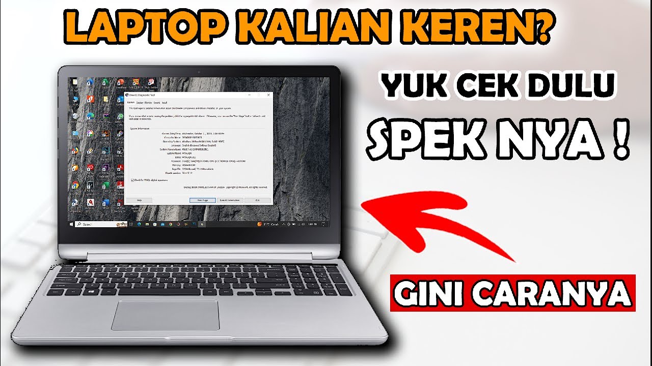 CARA MENGETAHUI SPESIFIKASI LAPTOP ATAU KOMPUTER - YouTube