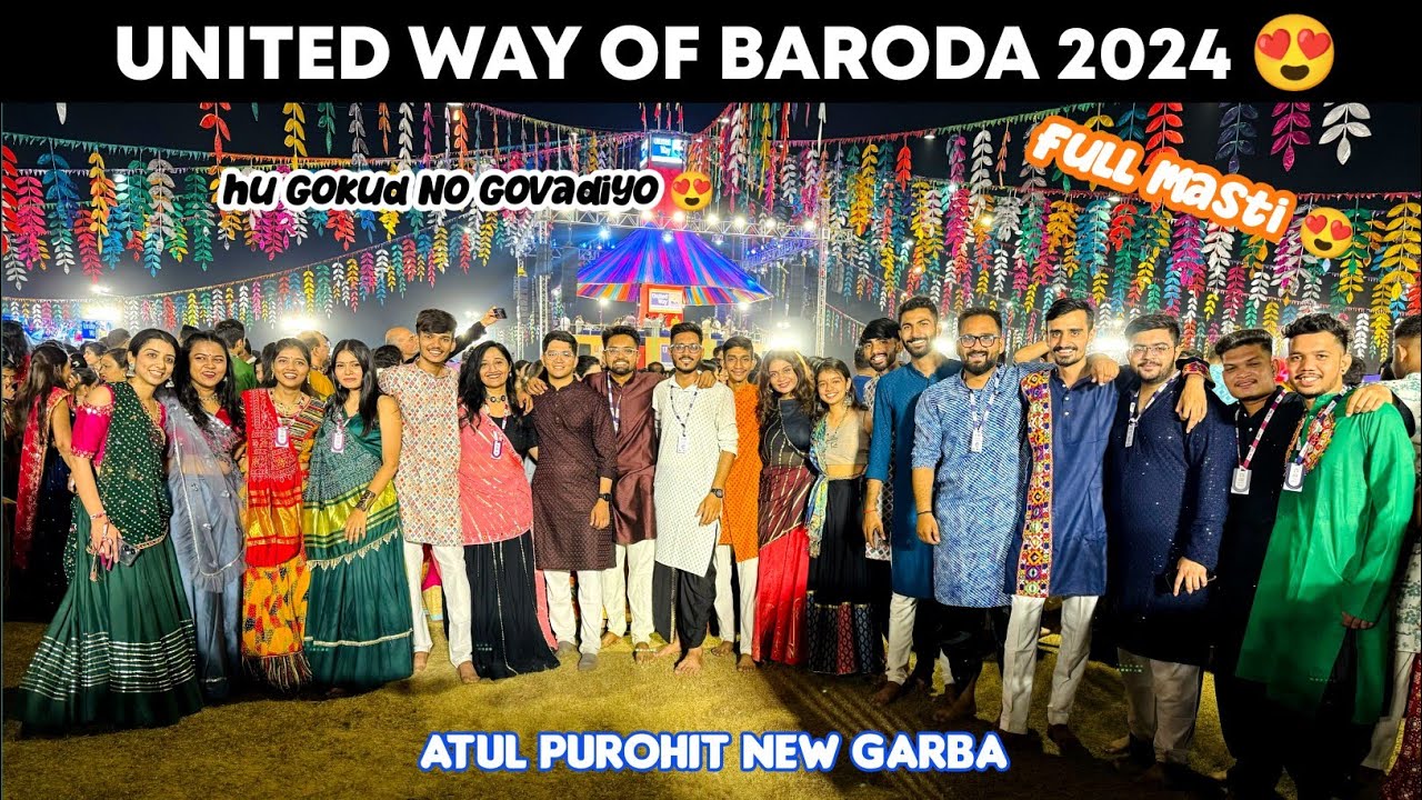 United Way Baroda 2024 | Day 3 | Atul Purohit Garba | Vadodara Navratri ...