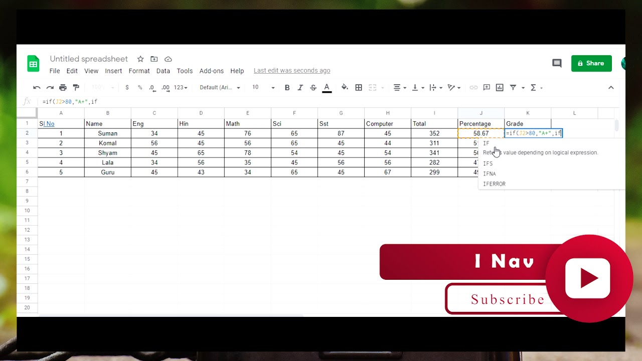 If Condition In Excel Find Grade By Using If Condition YouTube if-condition-in-excel-find-grade-by-using-if-condition-youtube