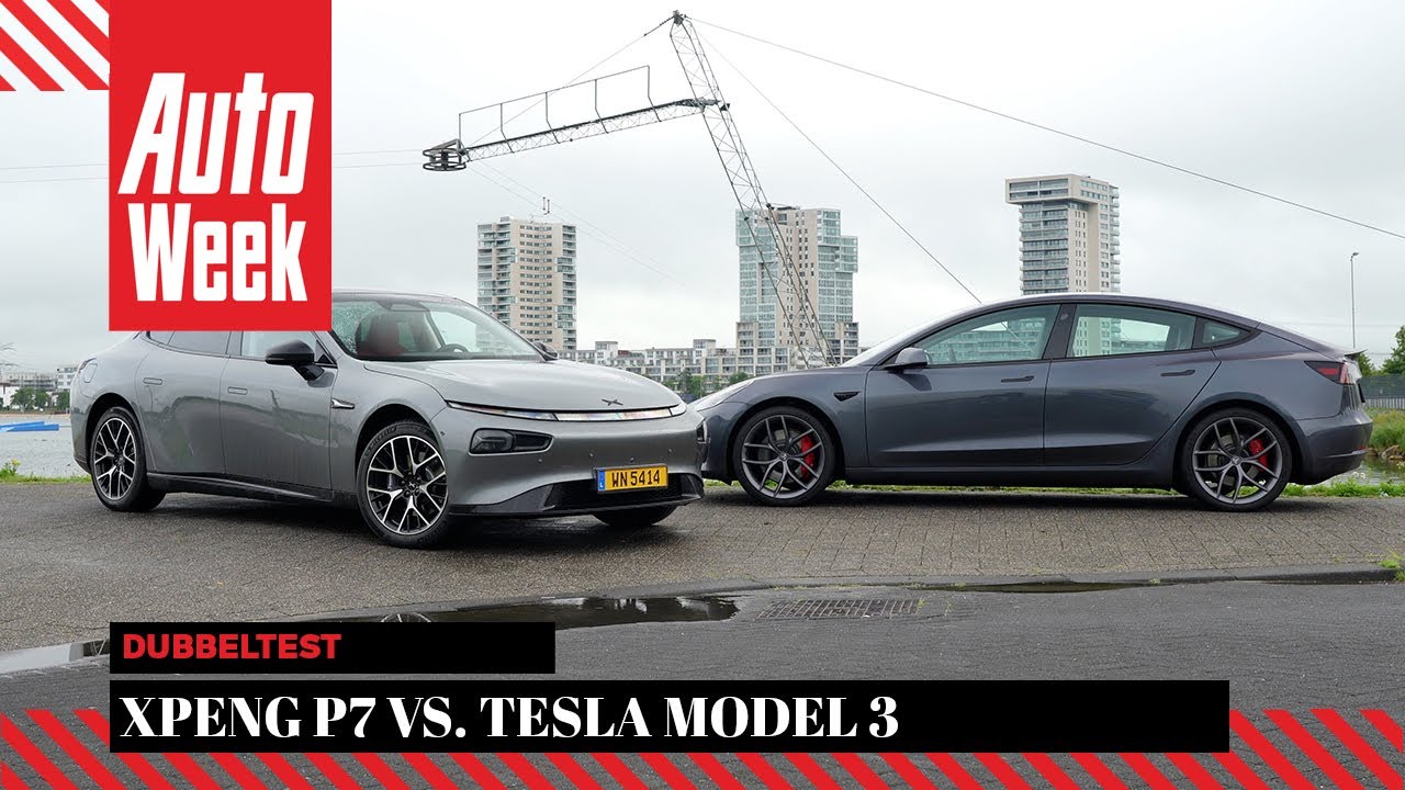 Xpeng P7 vs. Tesla Model 3 - Dubbeltest - YouTube