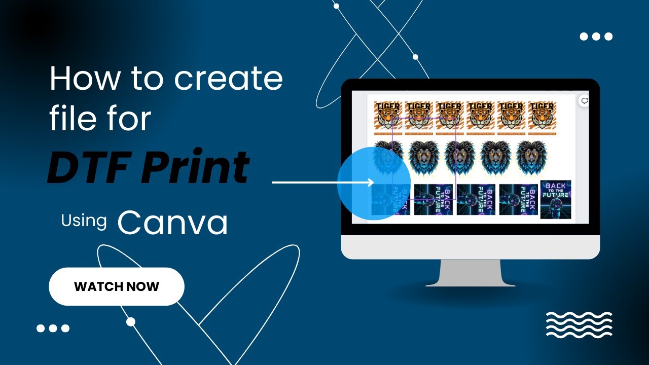 How to create a file for DTF print using Canva? | T-shirt designs in ...