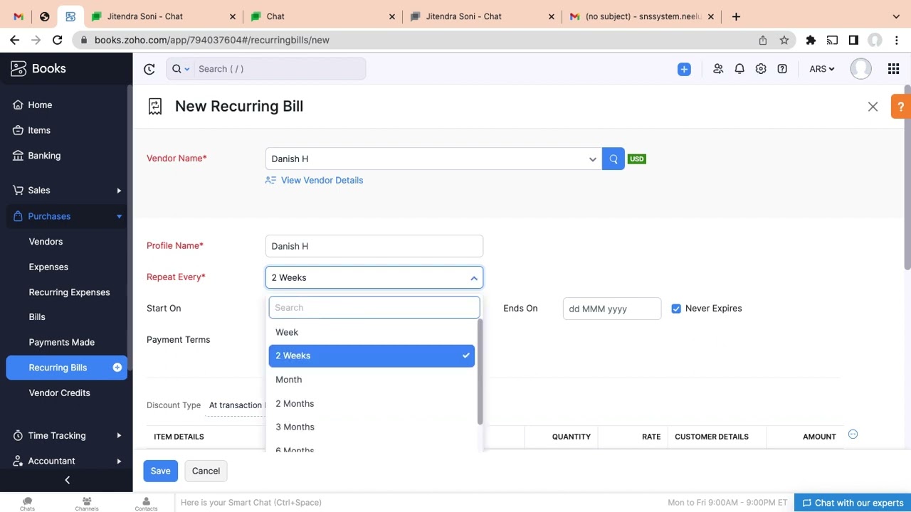 How To Create Recurring Bill In Zoho Book YouTube How To Create Recurring Bill In Zoho Book YouTube