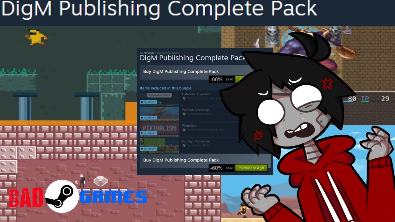 Bad Steam Games - #3 - DigM Publishing Pack - YouTube