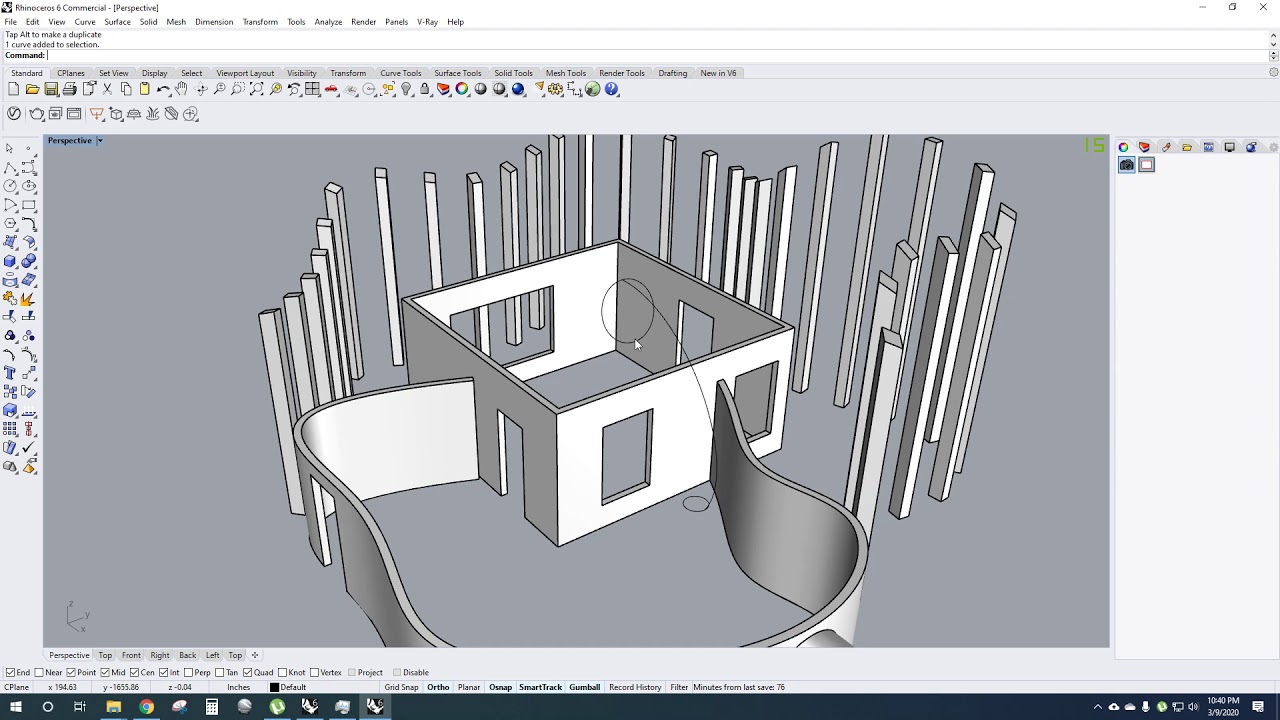 Modeling in Rhino (part-2) - Rhino 2020 03 09 22 29 16 06 - YouTube