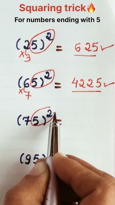 How to square the numbers fast?🔥 #mathstricks #fastmath #shortvideo #vedicmaths#compitativeexams ...