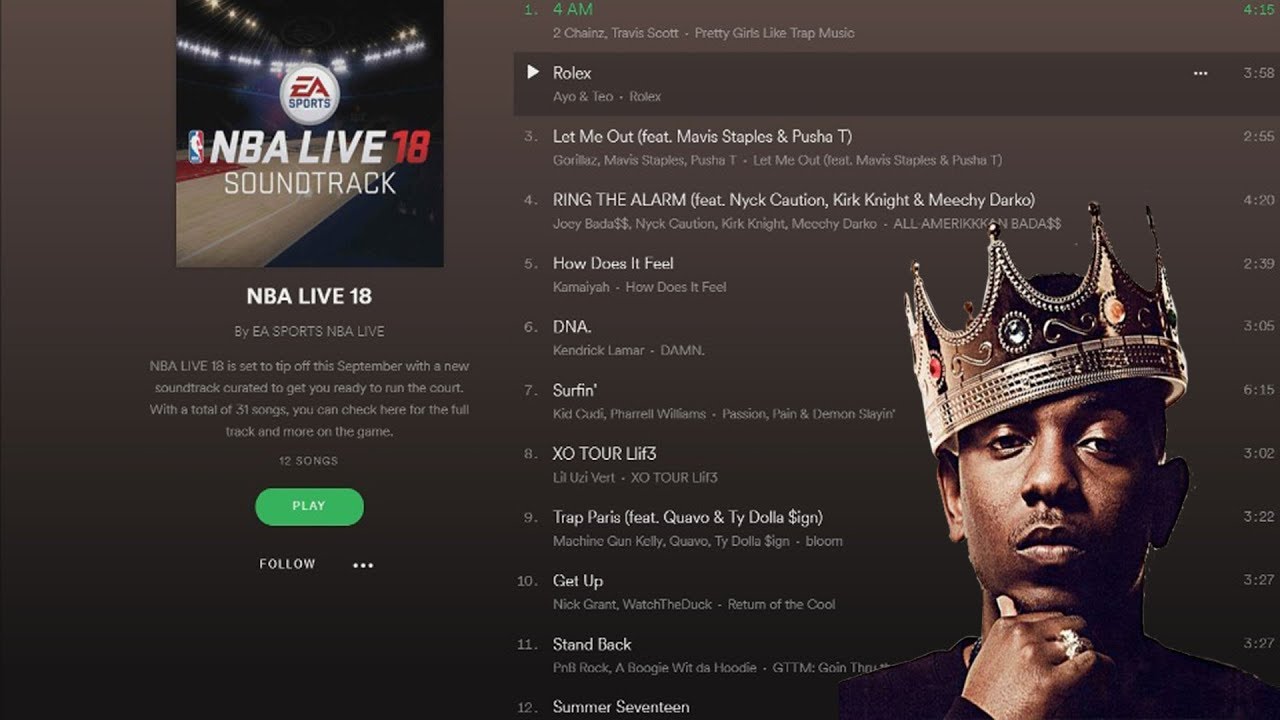 THE OFFICIAL NBA LIVE 18 Soundtrack - THERE'S MORE THAN 12 SONGS ...