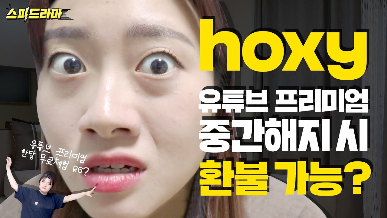 Hoxy~유튜브 프리미엄 중간해지시 환불가능? - YouTube