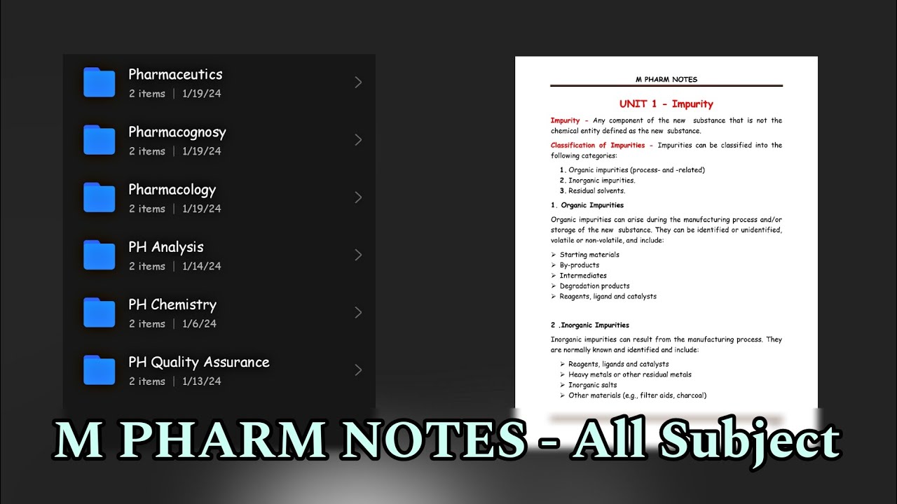 M Pharm Notes | All Subject| #mpharm #mpharmacy #notes #pharmaceutics # ...