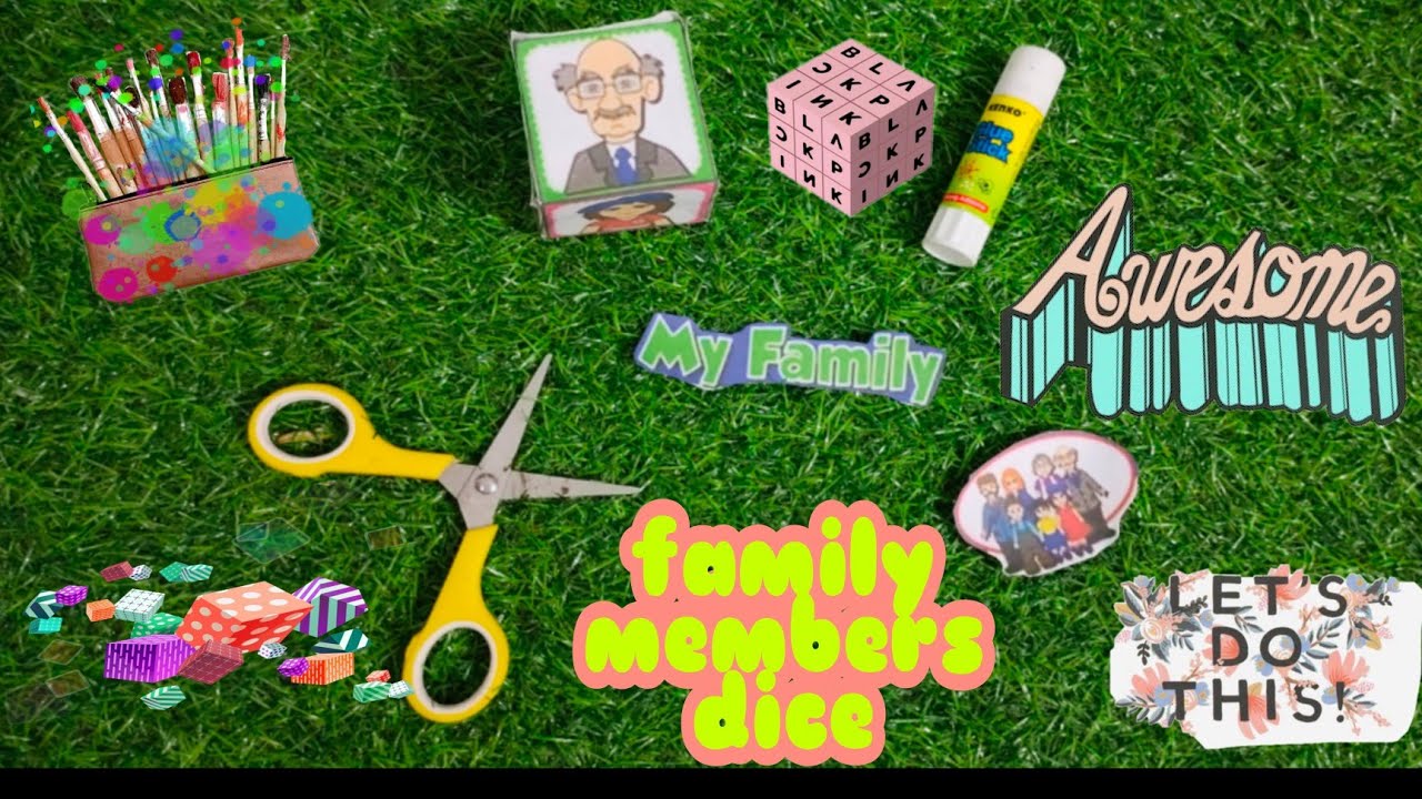 Family Members Dice// Family Members fun Craft - YouTube
