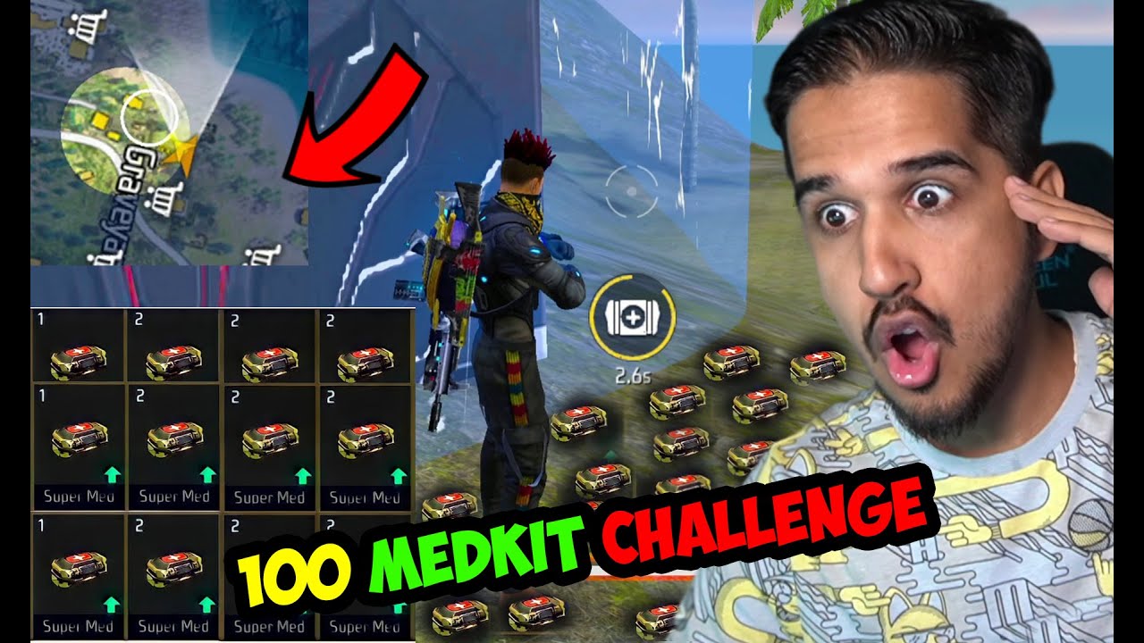 100 Medkit BOOYAH Challenge in Free Fire - YouTube