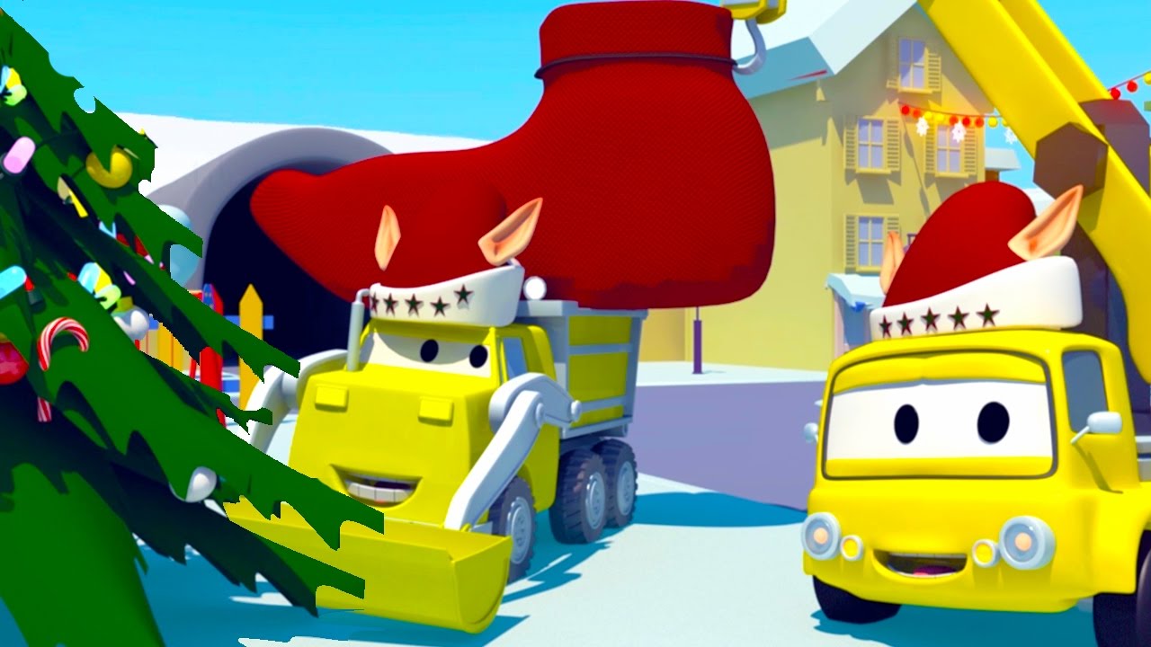 Construction Squad: Dump Truck, Crane & Excavator build the Wrapping ...