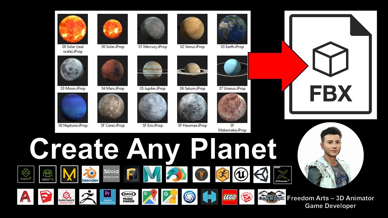 Create any Planets - FBX 3D Models Sharing - 3D Animation and Game Dev ...