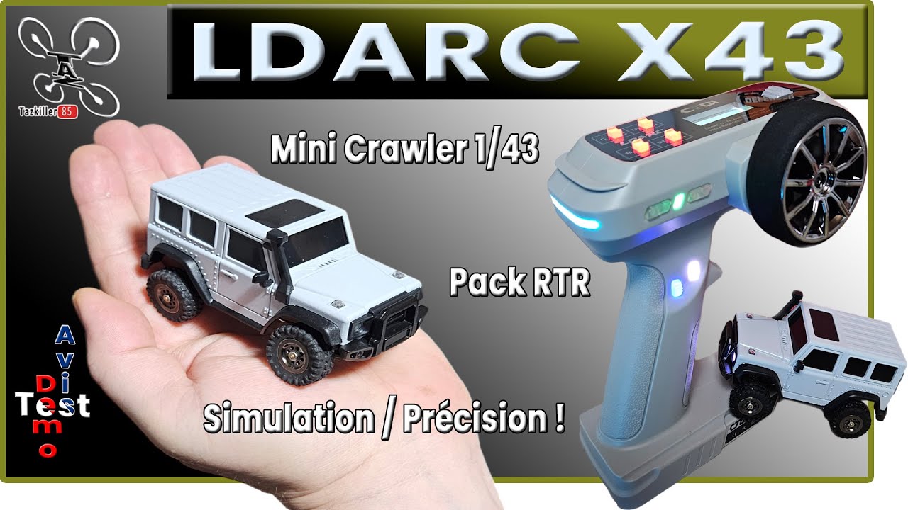 LDARC X43 mini Crawler 1/43 Simulation - Review Test Démo - Gagnant du ...